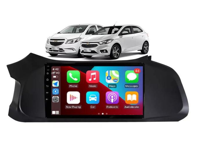 Kit Multimidia Onix Prisma 12 / 19 Carplay AndroidAuto 9 Pol BT USB FM - Roadstar 908BR ...