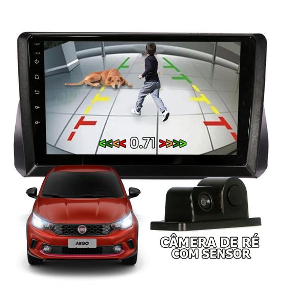 Kit Multimídia Tela 9 Polegadas Fiat Argo com Gps Bluetooth e Espelhamento + Câmera de Ré com ...