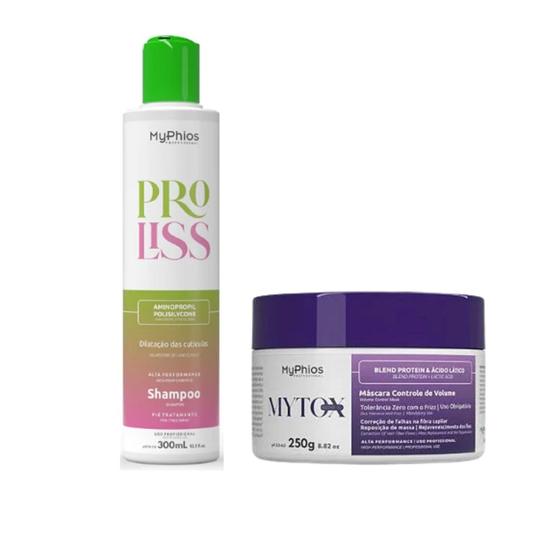 Kit My Phios Mytox Blond Redutor Volume + Pro Liss Shampoo - Cuidados ...