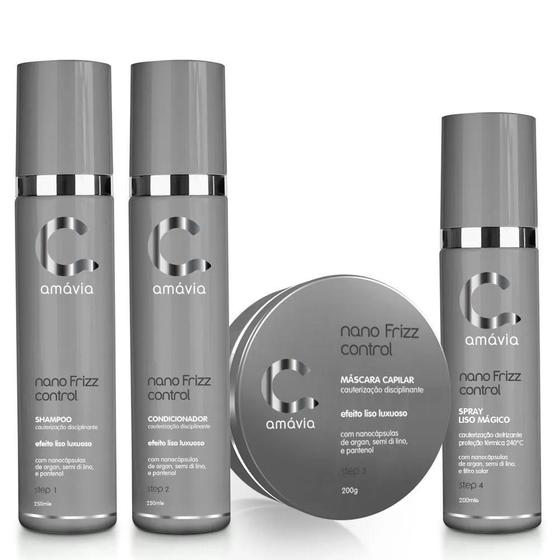 Kit Nano Frizz Control Amavia Efeito Disciplinante Liso Hair - Amávia ...