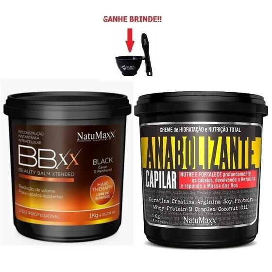 Kit Natumaxx Anabolizante 1kg + Bbxx Beauty Balm Black 1kg - Máscara ...