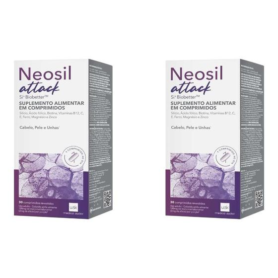 Kit Neosil Attack Com 2 Caixas De 30 Comprimidos Revestidos Cada - USK ...