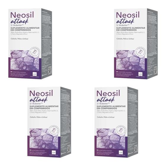 Kit Neosil Attack Com 4 Caixas De 30 Comprimidos Revestidos Cada - USK ...