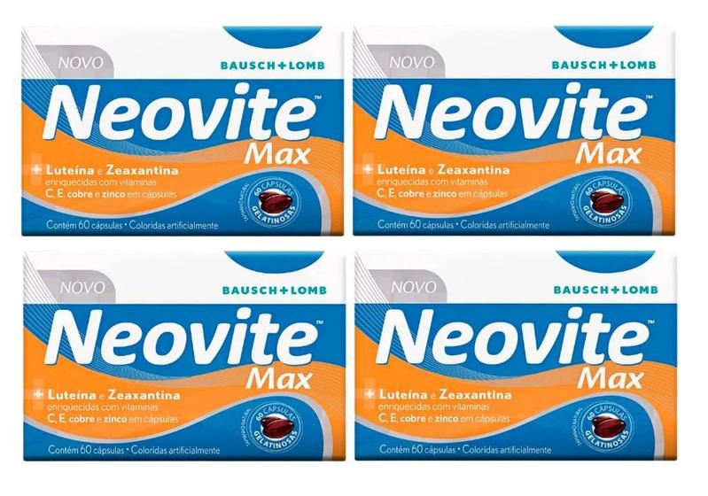 Kit Neovite Max Com 4 Caixas De 60 Cápsulas Gelatinosas Cada - BAUSCH ...
