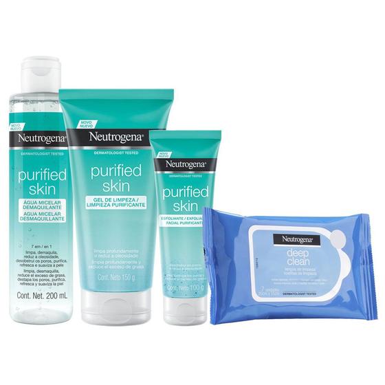 Kit Neutrogena Rotina Completa Limpeza Purif Skin+Deep Clean - Limpeza ...