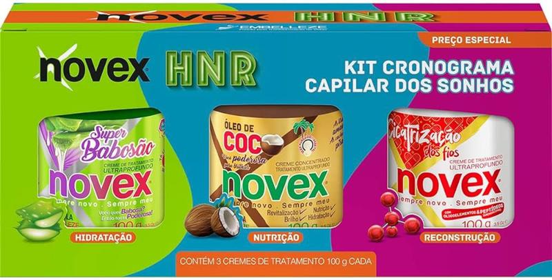 Kit Novex Cronograma Capilar Hnr Tratamento Completo - Kit de Tratamento para Cabelos - Magazine ...