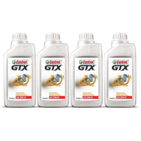 Kit Óleo Castrol Mineral Gtx AntiBorra 20w50 Api Sl 4L - Óleo Corporal - Magazine Luiza