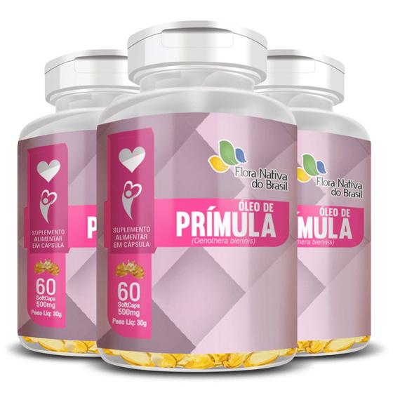 Kit Oleo de Primula 500mg 3 Potes 60 Capsulas Cada - Flora Nativa ...