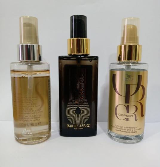 Kit Óleos Wella Professionals (Dark Oil 95ml + SP Luxe Oil 100ml + Oil Reflection 100ml ...