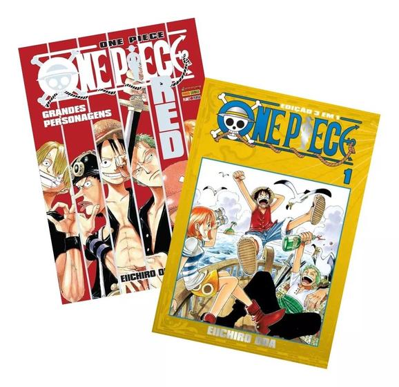 Kit One Piece 3 Em 1 Volume 1 e Mangá Red Luffy - PANINI - Máscara ...