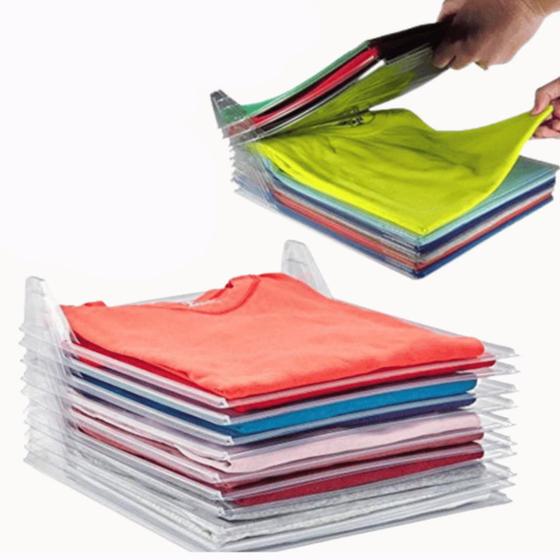 Kit Organizador De Camisas E Camisetas em plástico com 10 Unidades ...