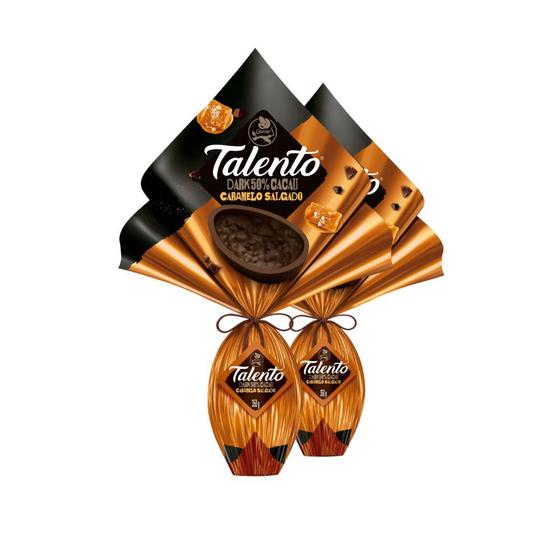 Kit Ovo de Páscoa Talento Dark 50% Cacau Caramelo 350g 2 UN - Garoto ...