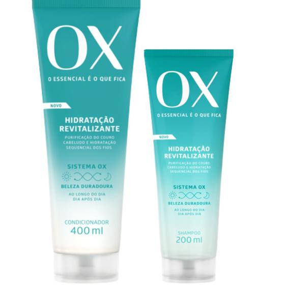 Kit Ox Hidratação Revitalizante Condicionador 400ml + Shampoo 200ml ...