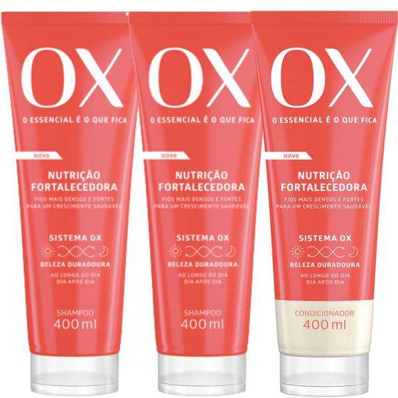 Kit Ox Nutrição Fortalecedora 2 Shampoo 400ml + 1 Cond. 400ml - Kit ...