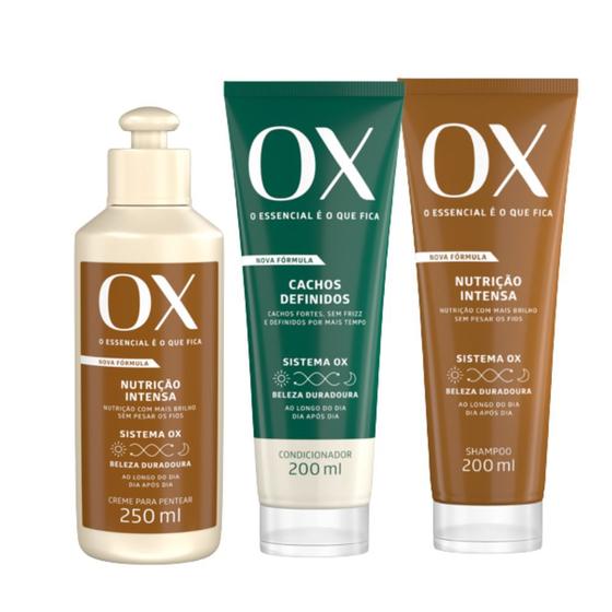 Kit Ox Nutrição Intensa E Cachos Definidos (Shampoo E Cond.) 200ml ...