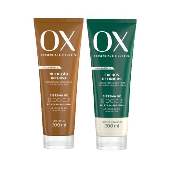 Kit Ox Nutrição Intensa E Cachos Definidos (Shampoo E Cond.) 200ml ...