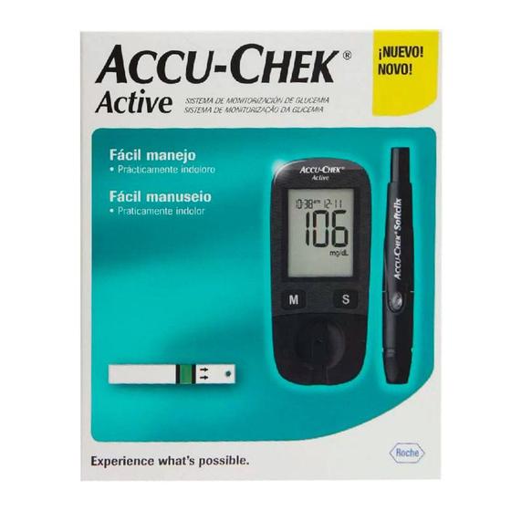 Kit P/ Diagnóstico de Glicose Accu Check Active - Roche - Medidor de Glicose - Magazine Luiza