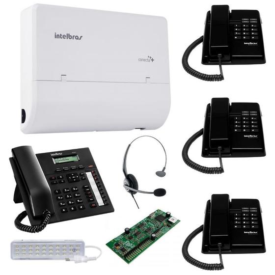 Kit PABX 2 Linhas 4 Ramais Terminal Inteligente Intelbras - Kit PABX ...