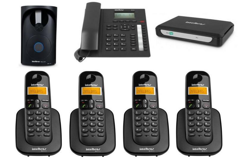 Kit PABX Central Telefonica Minicom Plus Intelbras 5 ramais - Kit PABX ...