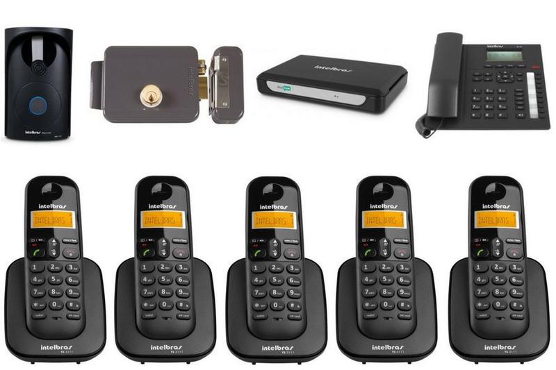 Kit PABX MiniCom Plus Completo Com fechadura Intelbras - Kit PABX ...