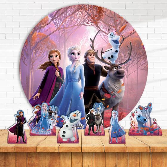 Kit Painel Redondo c/ Elástico + Displays Mdf Decoração Festa Infantil ...