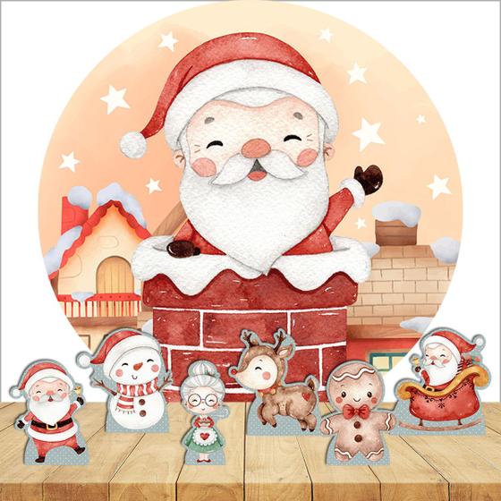 Kit Painel Redondo c/ Elástico + Displays Mdf Decoração Festa Infantil ...