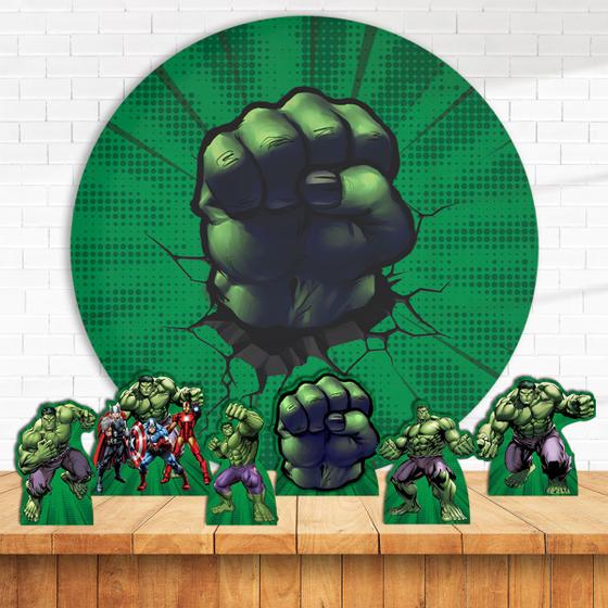 Kit Painel Redondo c/ Elástico + Displays Mdf Decoração Festa Infantil ...