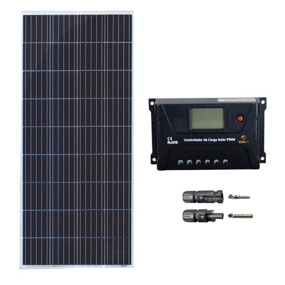 Kit Painel Solar 150w Controlador 20A Com Conector Mc4 - MINHA CASA ...