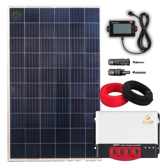 Kit Painel Solar 280w Controlador MPPT 40A Medidor Sun 21 - MINHA CASA ...