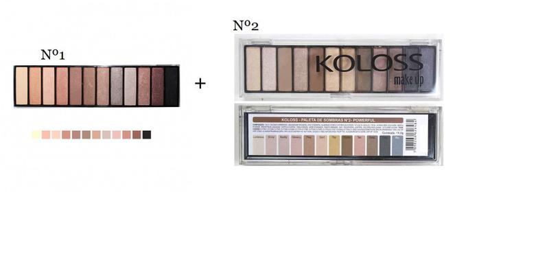 Kit paletas de sombras nº 1 + nº2 Koloss - Maquiagem para Olhos ...