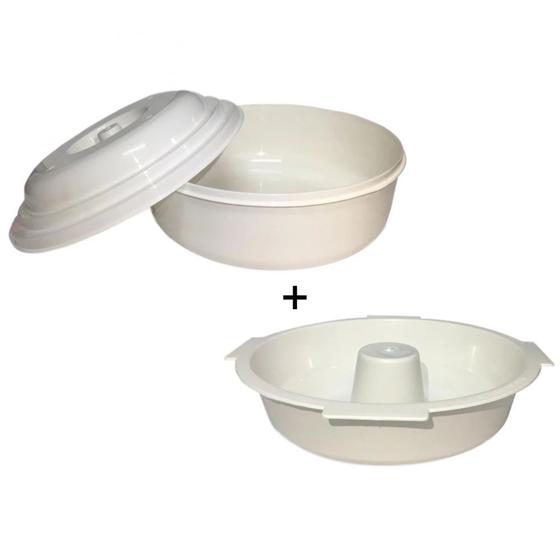 Kit Panela de Microondas + Forma Redonda de Microondas Spland - Jogo de ...