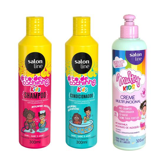 Kit para Cabelo Cacheado Infantil todecachinho Kids - Salon Line - Kit ...