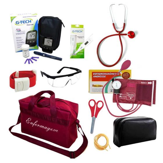 Kit Para Enfermagem Diversas Cores Completo Estetoscopio - Bioland ...