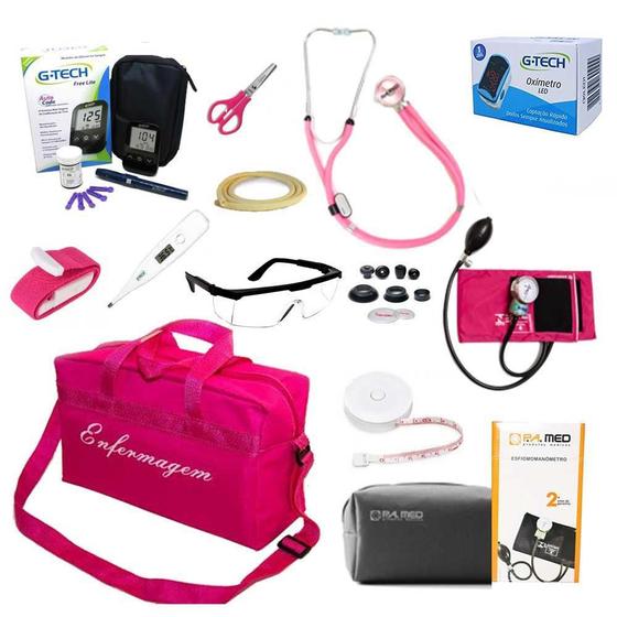 Kit Para Enfermagem Diversas Cores Luxo Rosa - Pamed - Kit Enfermagem ...