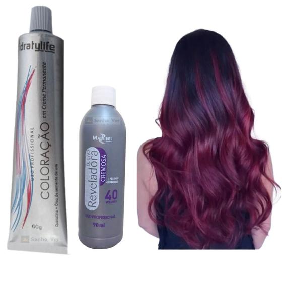 Kit Para Pintar Cabelo Marsala Intenso Com 1 Tinta N 66.26 Vinho ...