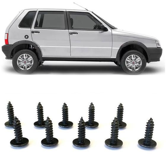 Kit parafuso fixação moldura alargador paralama uno way economy 06 a 13 ...