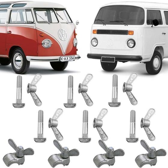 Kit parafuso presilha fixador banco central + banco traseiro kombi ...