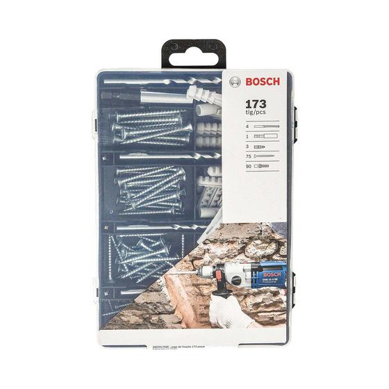 Kit Parafusos Buchas Bits Pontas Brocas Concreto Bosch Jogo de Fixação ...