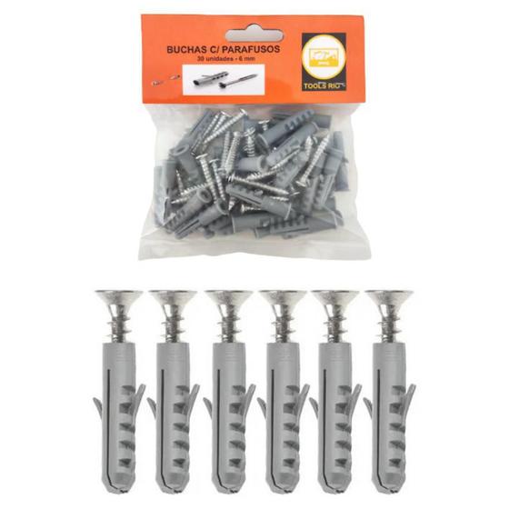 Kit Parafusos Philips 6mm Buchas Kit Com 30 Unidades Cada Tools Rio