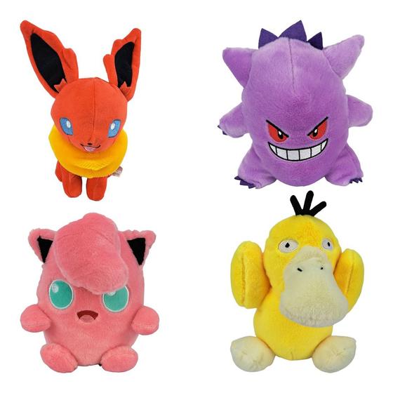 Kit Pelúcia Pokémon Gengar Jigglypuff Psyduck Eevee - GS - Pelúcia ...