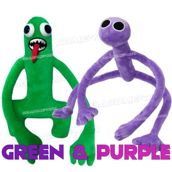 Kit Pelúcia Rainbow Friends Roblox Boneco Green Verde e Roxo ...