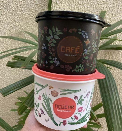 Kit Perfeito Café + Açúcar Floral Tupperware - Tupperware - Pote ...