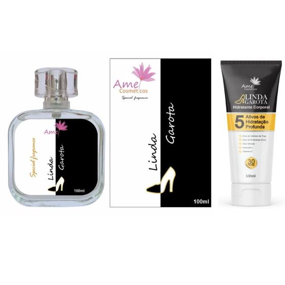 Kit Perfume Linda Garota100ml e Creme Hidratante 100g Feminino Parfum ...