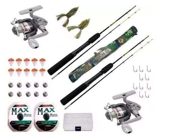Kit Pesca Completo Molinete + Vara + Bolsa + 30 Itens - Marine Sports do Brasil - Kit Vara e ...