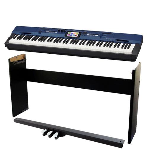 Kit piano casio px-560m privia azul 88 teclas com estante cs67 e pedal sp-33c2 - Piano ...
