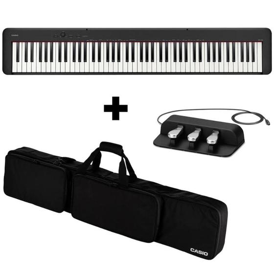 KIT Piano Digital CDP-S150 BK Preto + Bag + Pedal Triplo - Casio ...