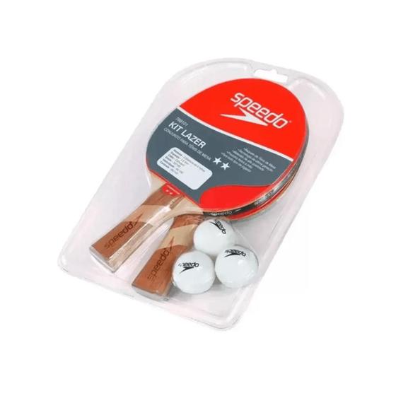 Kit Ping Pong Tenis De Mesa Speedo Laser 2 Raquetes 3 Bolas - Kit Ping ...