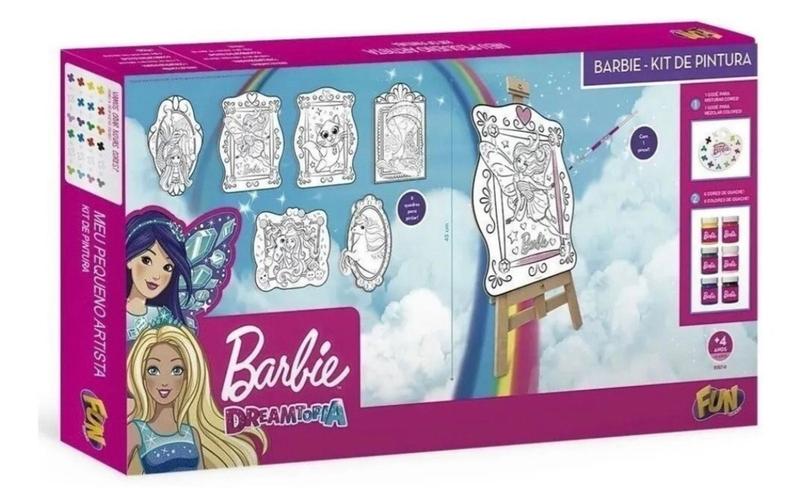 Kit Pintura Barbie - Brincadeira de criança - Kit de Pintura Infantil ...