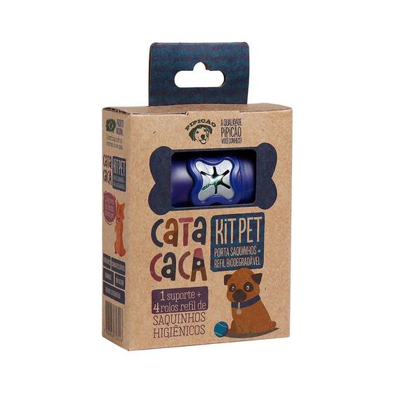 Kit Pipicão Cata Caca Azul Escuro para Cães - Higiene Sanitária ...