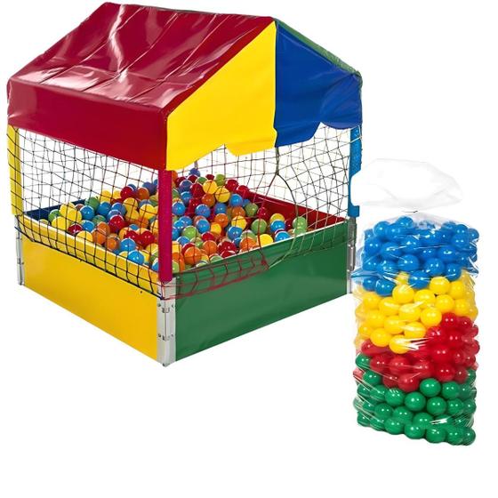 Kit Piscina de Bolinhas Quadrada 1,00m 500 Bolinhas - Rotoplay ...